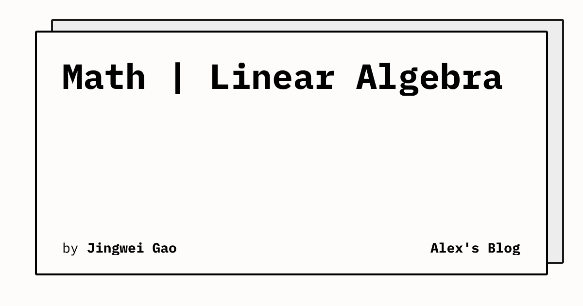 Math | Linear Algebra