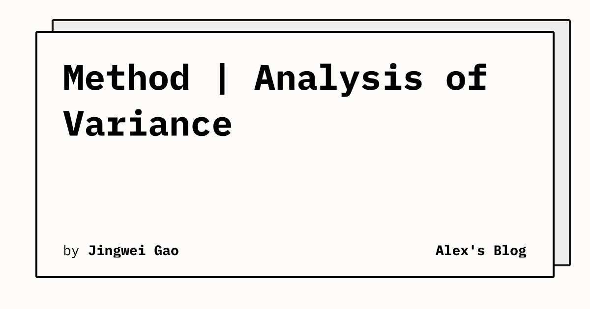 Method | Analysis of Variance